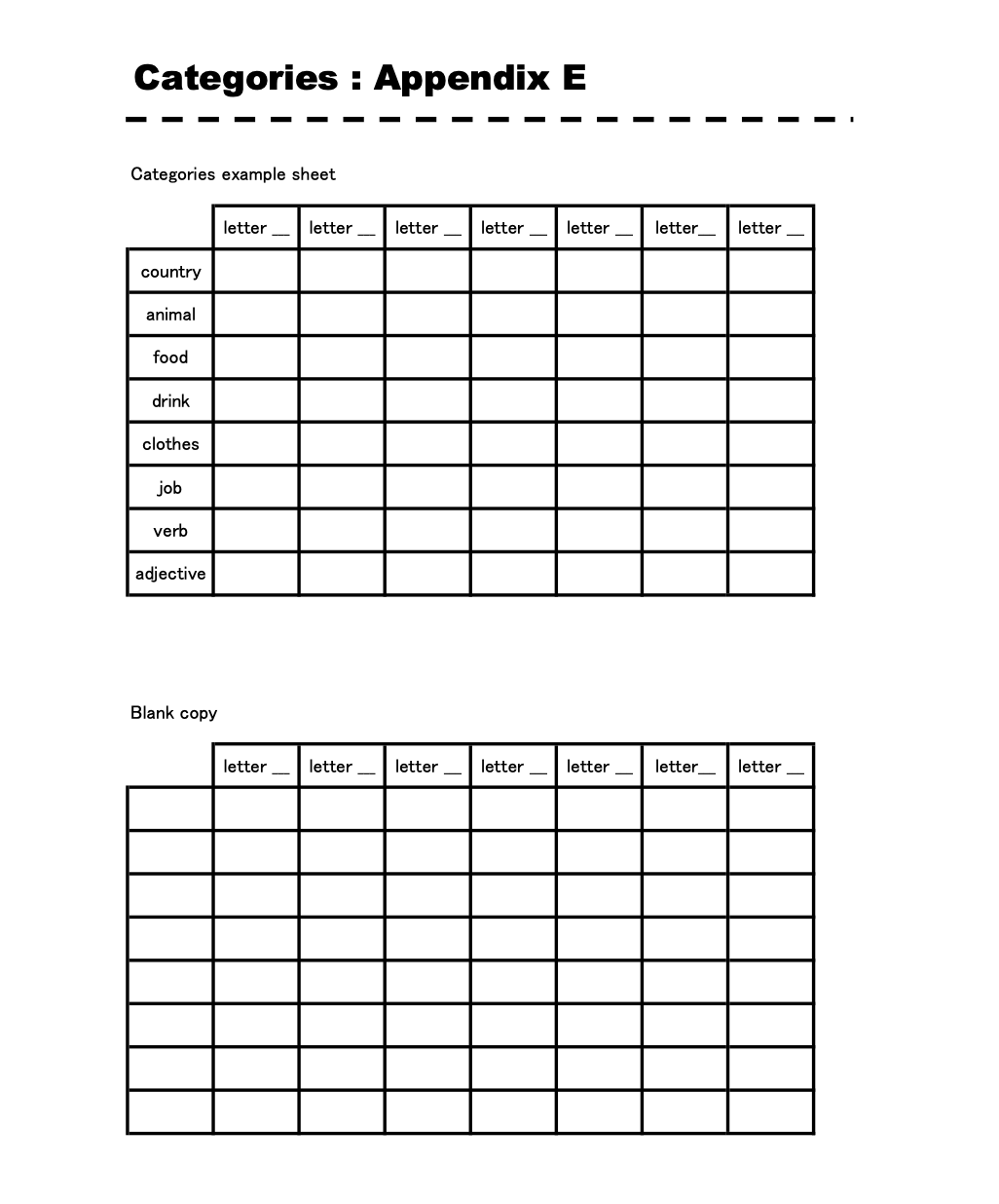 Categories – ESL classroom games